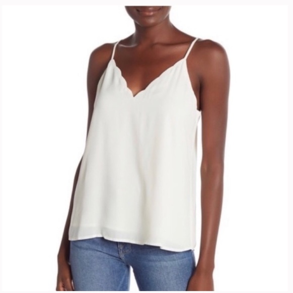 Socialite | Tops | Socialite Scalloped Vneck Cami | Poshmark